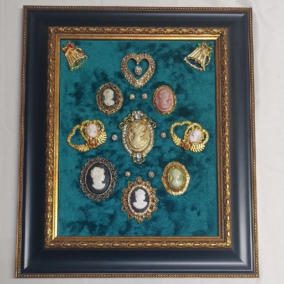 Artisan | Accents | Cameo Wall Art With Dark Chocolate And Gold Tone ...